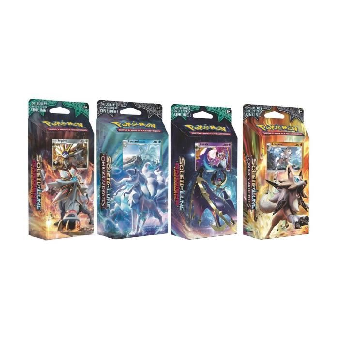 Coffret de 4 deck Pokemon : Starter Lunala + Solgaleo + Feunard ...