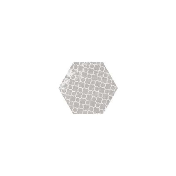 SIGMA GREY - 21,6x24,6 cm - Carrelage hexagonal à motifs patchwork ...
