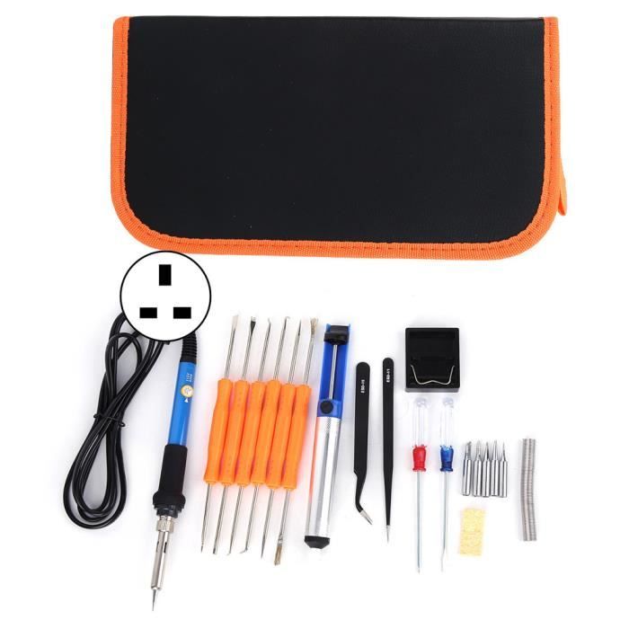19Pcs Fer a souder kit 60W Station de Soudage Electronique portable FER A SOUDER KIT -RUR #295 ...