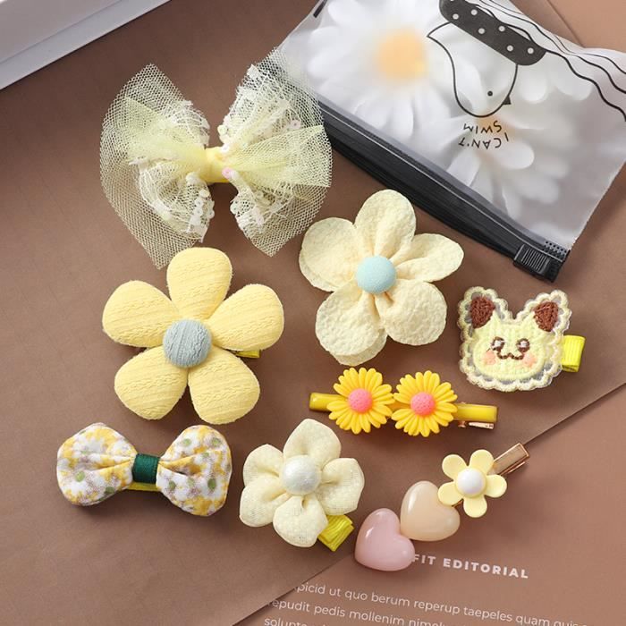 Barrettes mignonnes de dessin animé pour enfants, nœud de fruits ...