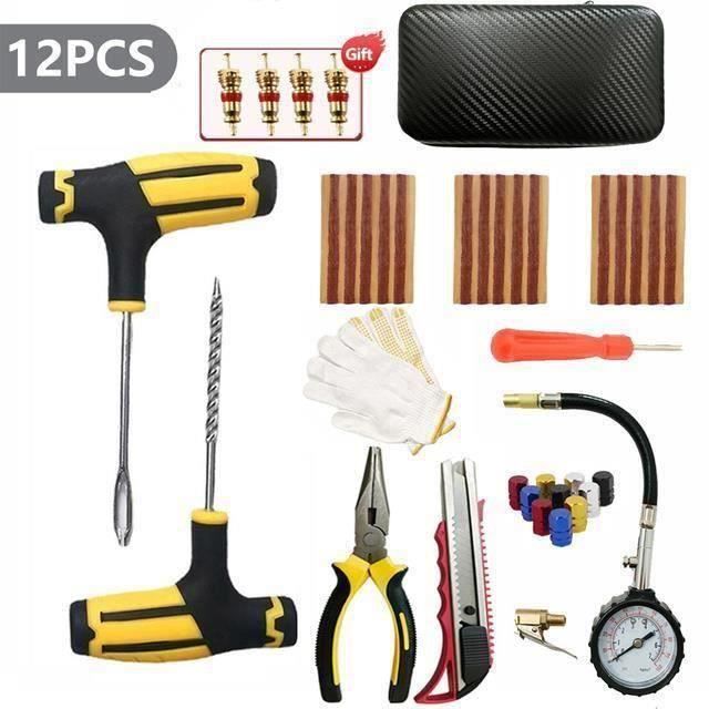 FUNNING-KIT REPARATION PNEU12pcs--Kit De Réparation De Pneus De Voiture ...