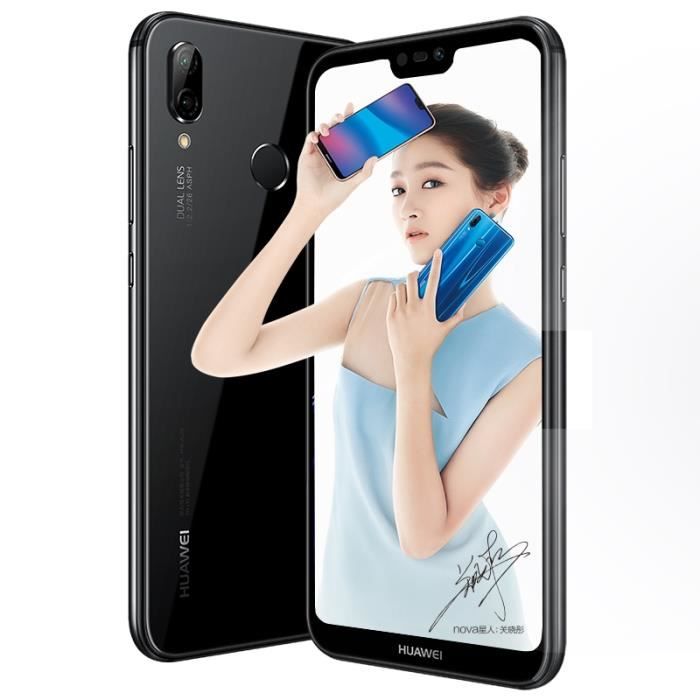 Huawei nova 3e 5.8 pouces en plein écran Octa-core Kirin 659 processeur 4+64 Go 3000mAh Face ID ...