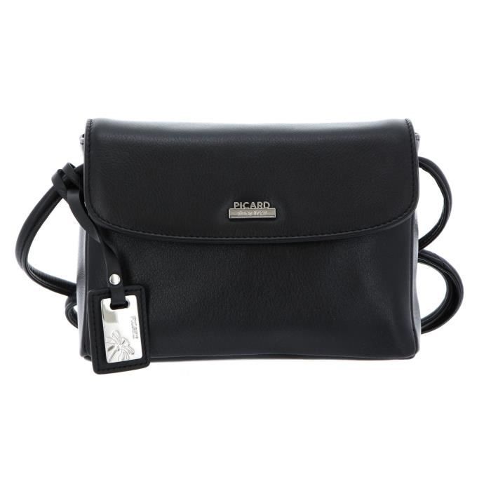 Sac à bandoulière - PICARD - Crossover Bag - Cuir de vache - Noir ...