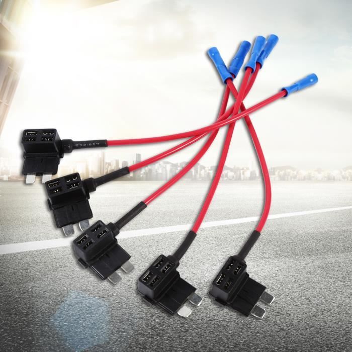 Support De Botes à Fusibles à Lame 5 Pièces Ajouter Un Circuit Moyen