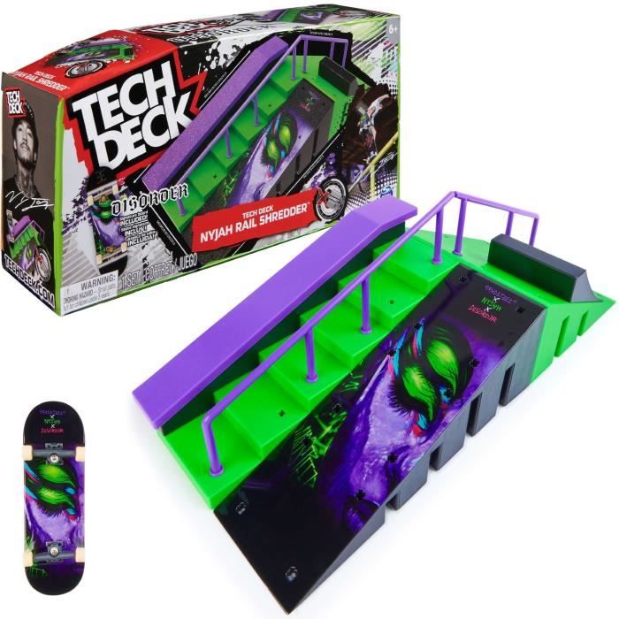Tech Deck - SPIN MASTER - Set de touches Rampa Nyjah Rail Shredder ...