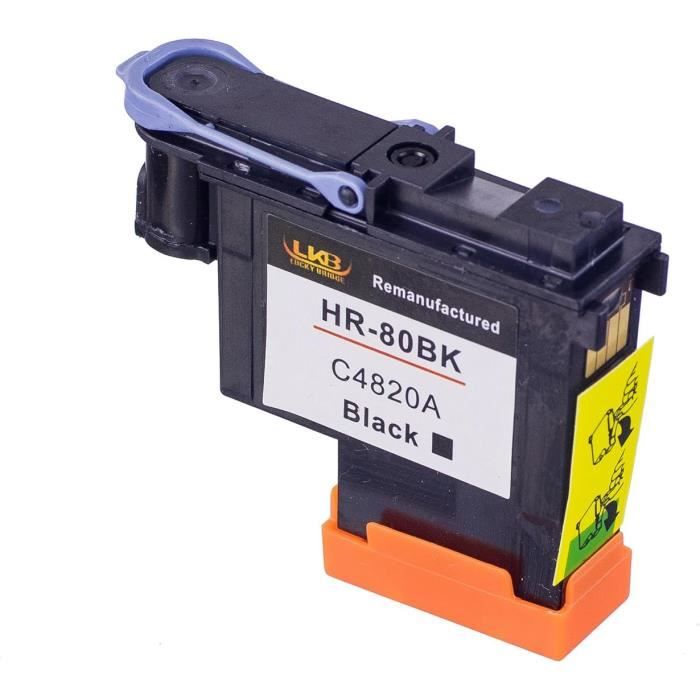 1 Tête D'Impression Hp80 C4820A De Couleur Noire Compatible Avec Les ...