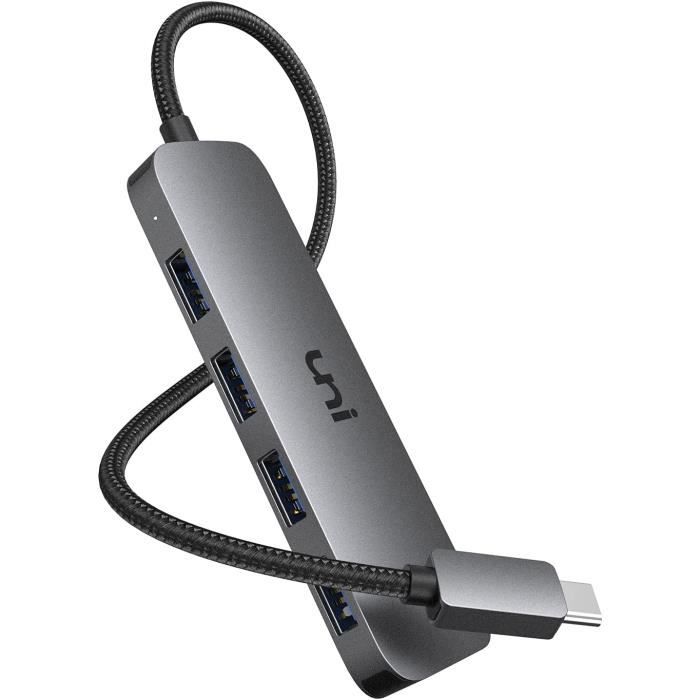 Hub Usb C Vers 4 Ports Usb 3.0 60Cm, 5Gbps Aluminium Adaptateur Usb C ...