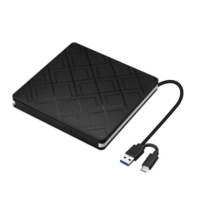 Lecteur de DVD externe USB 3.0 Type-C Enregistreur de lecteur optique ...