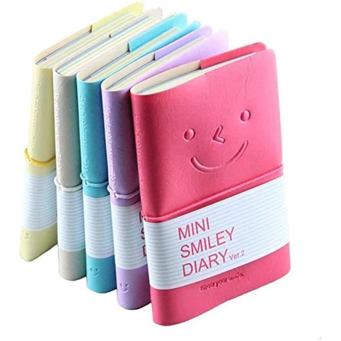 Carnet - WOVTE - Mini Smiley - Lot de 5 - 96 pages - Couverture simili ...