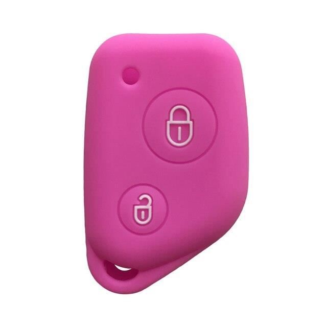 Porte-clés de voiture,Violet--Porte clés de voiture en Silicone à 2 ...