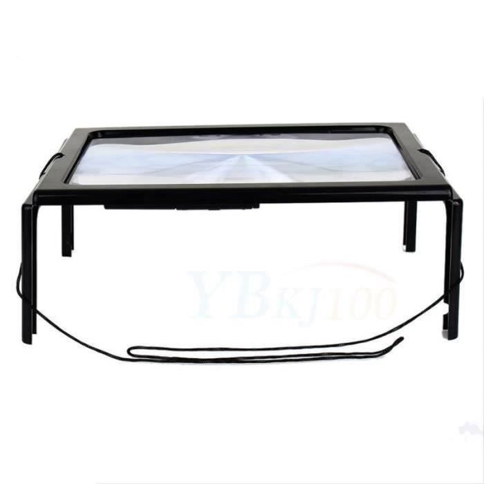 Grande page A4 mains libres loupe 3x avec lecture de loupe lumineuse LED-LAFD - Achat / Vente ...