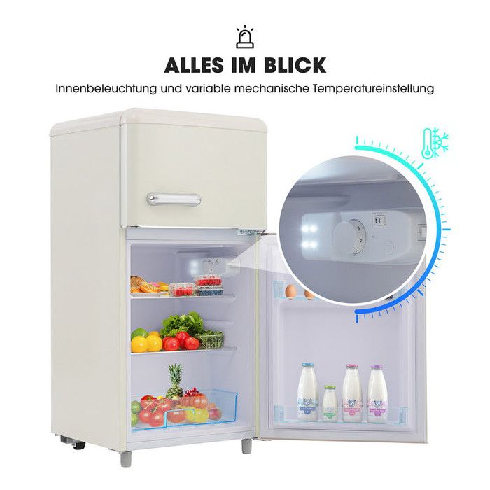 Réfrigérateur 72 litres 51L+21L, réfrigérateur à double porte avec ...