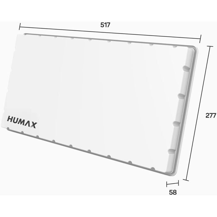 Antenne Satellite HUMAX Flat H39D2 Double LNB - Support Mural pour 2 ...