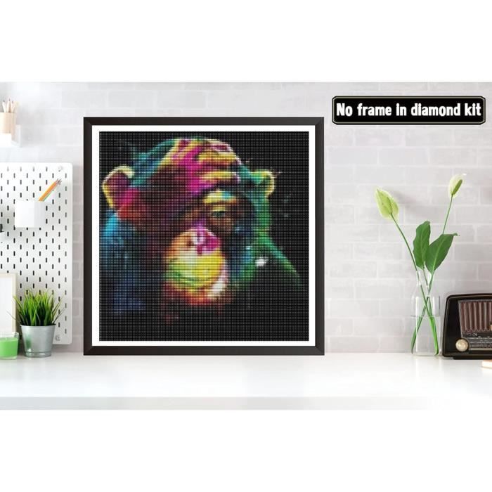5D Diamond Painting Diy Kits Singe, Peinture D'Art Animalier Broderie ...