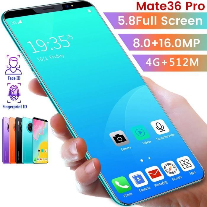 Smartphone 4G + 512Mo Mate36 téléphone portable 5.8 pouces grand écran ...