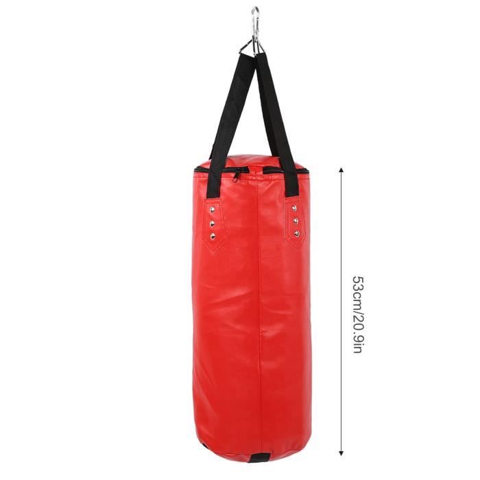 Sac de sable de boxe enfant - VGEBY - Rouge/Noir - Cuir PU - Protection ...