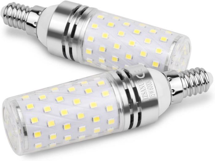 Ampoule Maïs LED 15W, E14 Petit Edison Vis Ampoules, Blanc Froid 6000K ...