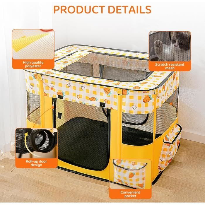 Parc Chien Chiot, Enclos Pliable Pour Chiens Chats Lapins Avec ...