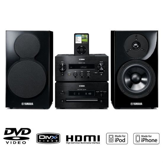 YAMAHA MCR-840 Micro Chaîne Hifi/ DVD Black - Achat / Vente chaine hi ...