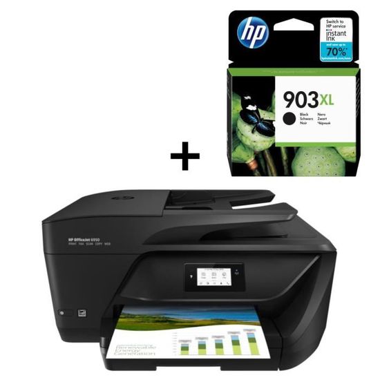 HP Imprimante tout-en-un jet d'encre couleur - OfficeJet 6950 + HP ...