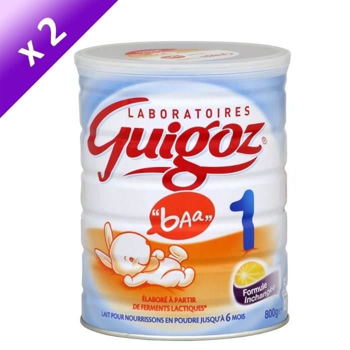 GUIGOZ BAA 1er Âge Lait en Poudre 2x800g - Achat / Vente lait 1er âge ...