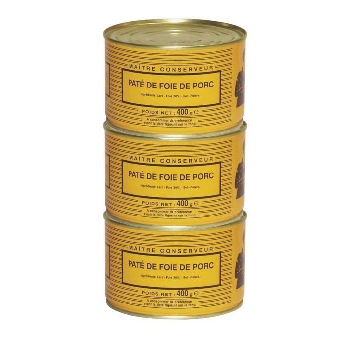 LOU GASCOUN Pâté de Foie de porc 400 g x3 - Cdiscount Au quotidien