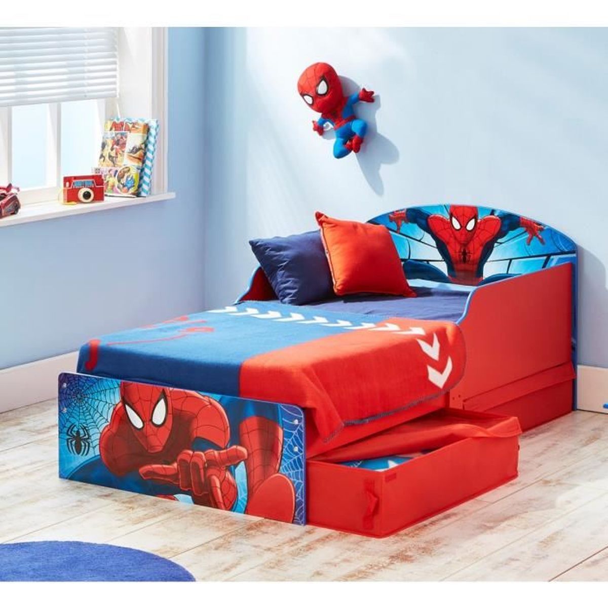 Lit Enfant Spiderman Design avec Tiroirs 70x140 - Cdiscount Maison