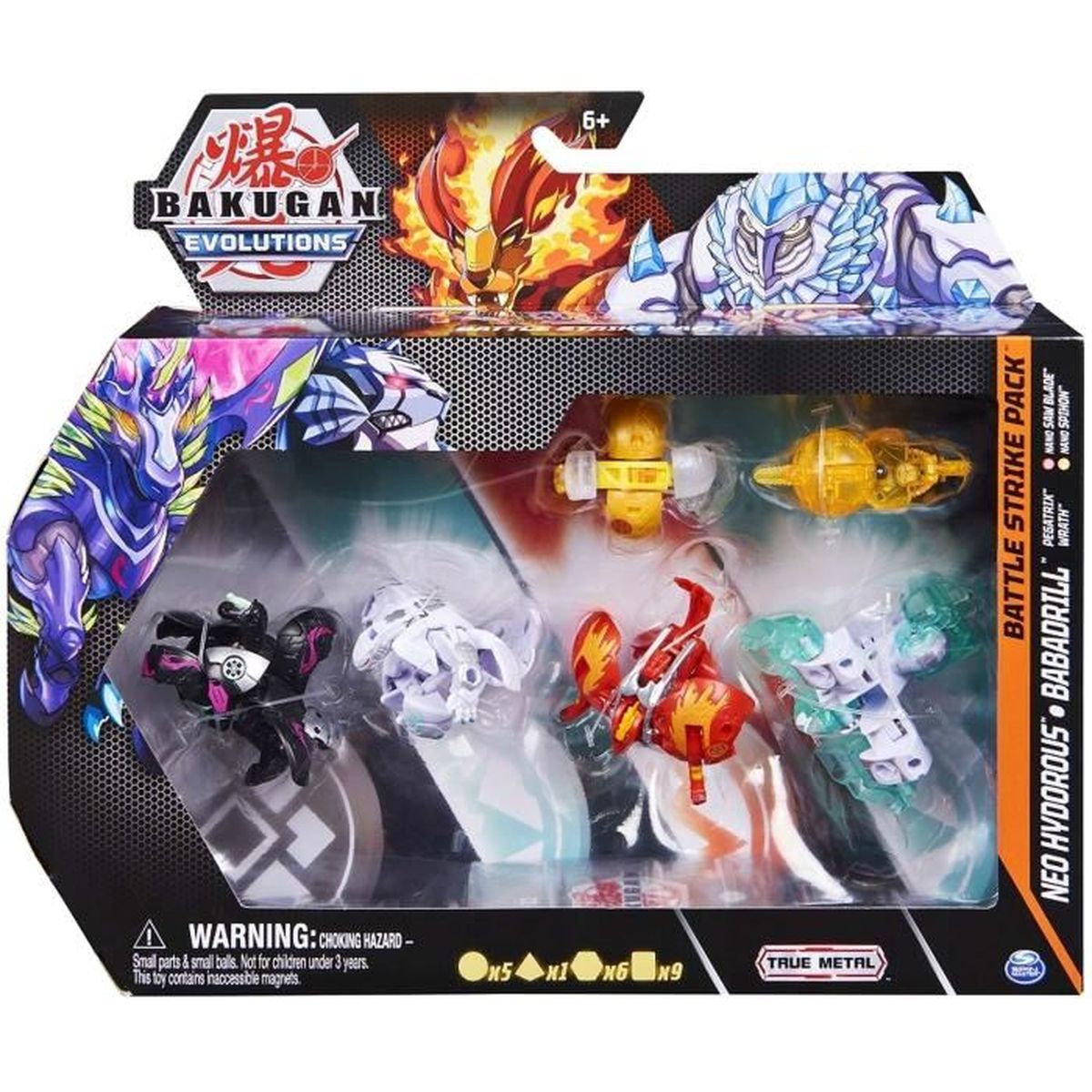 Set Bakugan Evolutions Battle Strike Pack 6 figurines et cartes ...