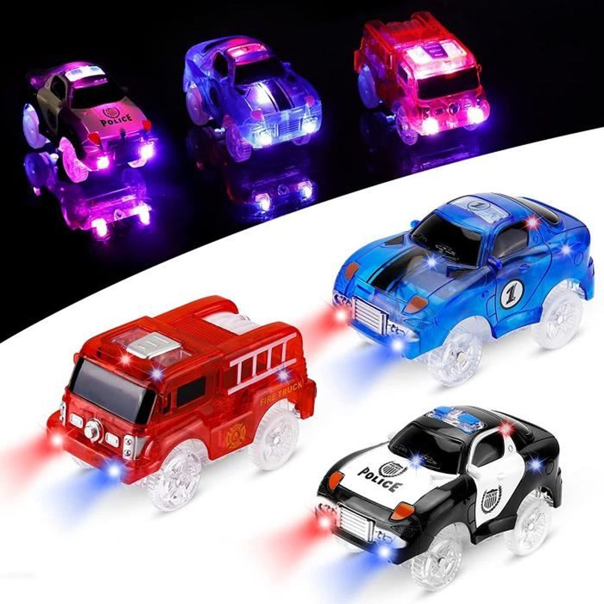 Voiture de Course pour Enfants - ZGEER - 3 Modèles - LED Clignotantes ...