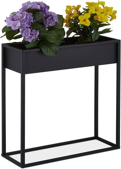 Porte-Pot de Fleurs, métal, HxLxP : 70x55x20 cm, Vertical, Salon ...