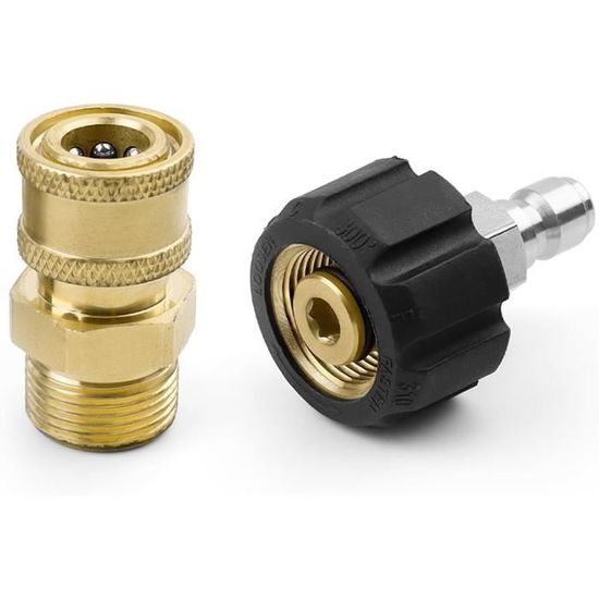 Coupleur De Nettoyeur Haute Pression, Connecteur Rapide De Tuyau À Haute Pression Kit M22 14Mm ...