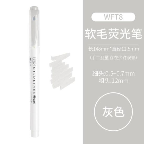 Equipement de bureau,Zèbre WFT8 MildLiner Double pointe,stylo de marquage de peinture,brosse ...