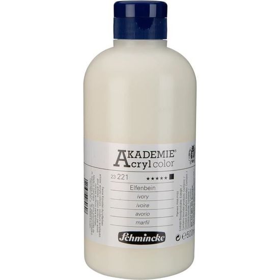 Akademie® Acryl Color, Ivoire 500 Ml, 23221028, Peinture Acrylique Pour ...