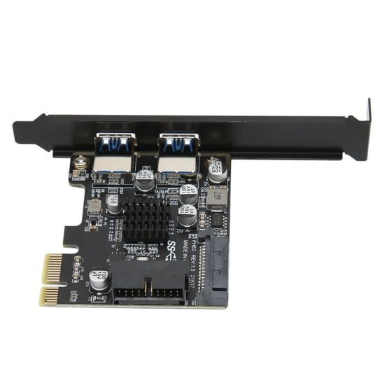HURRISE cartes de port USB interne Carte PCIe USB 3.0 Carte adaptateur ...