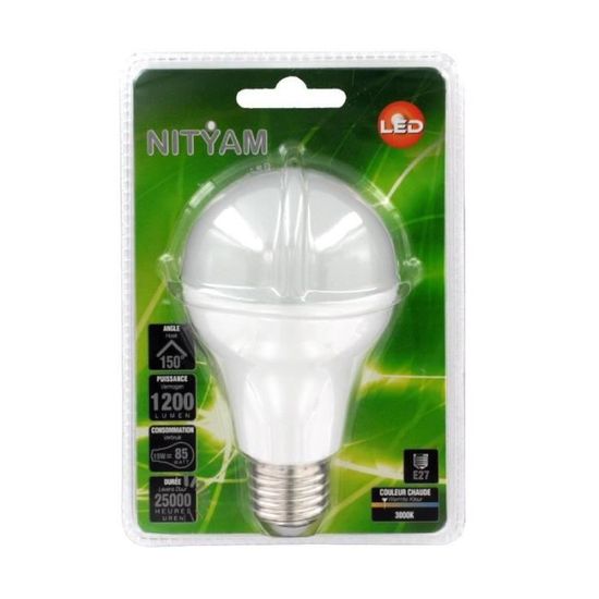 NITYAM Ampoule Led standard E27 15W équivalent à 85W - Cdiscount Maison