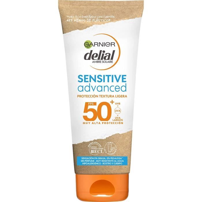 Delial Sensitive Advanced Crème Solaire SPF50+ - Cdiscount Au quotidien