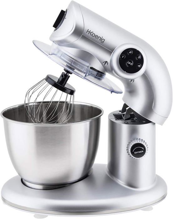 Robot Pétrin Professionnel Multifonctions 5.5L KM80 Inox Gris, Puissant ...