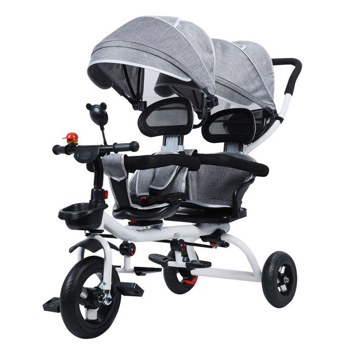 TRICYCLE evolutif POUR ENFANT - FIANAO - Double Siège - Pare-Soleil ...