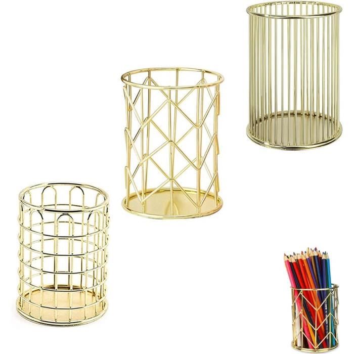 Lot De 3 Porte-Stylo En Métal - Porte-Stylo De Bureau - Boîte De ...