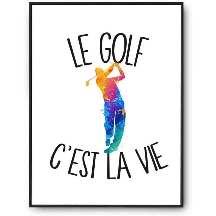 Affiche Golf C'Est La Vie Golfeur Et Golfeuse | Poster Tableau Sport ...