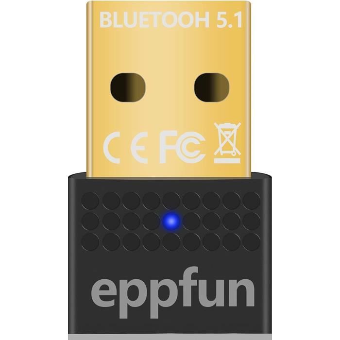 Clé Bluetooth 5.1 Adaptateur, USB Bluetooth Dongle, Supporte PC Windows ...