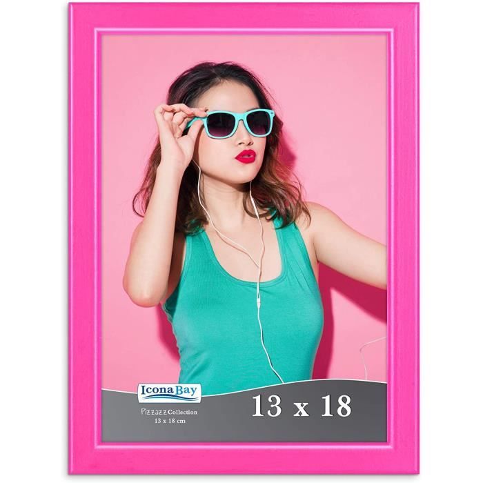 Cadre photo rose 13 x 18 cm, cadre de style scandinave en bois massif ...