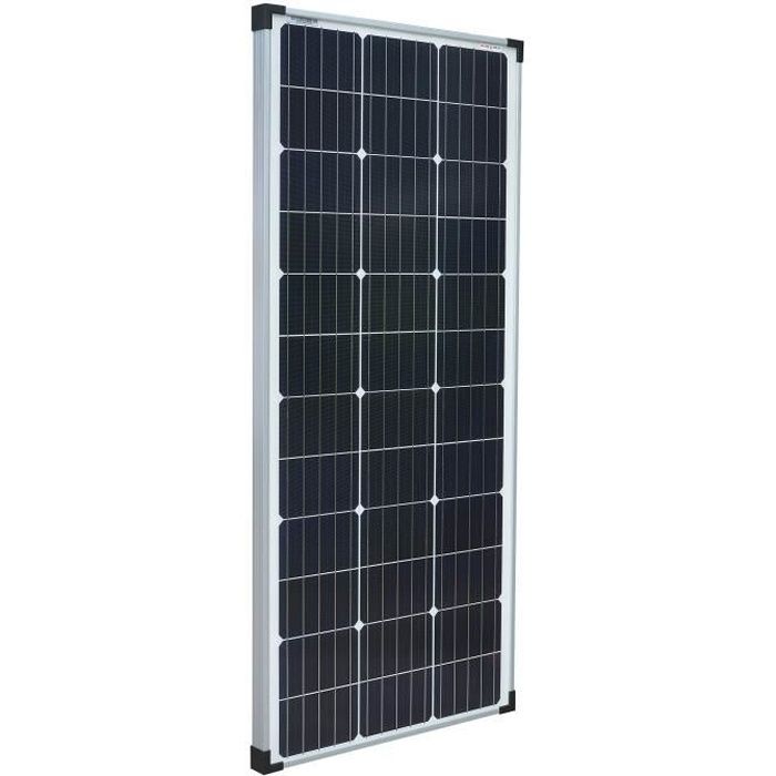 Enjoy solar® Panneau solaire monocristallin 24 V idéal pour le jardin, la caravane, etc, Mono ...