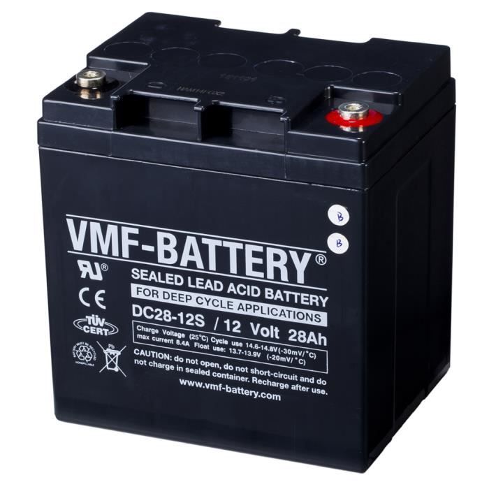 Batterie AMG VMF à décharge profonde 12 V 28 Ah DC28-12S - Cdiscount Auto