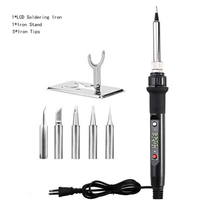 Poste a souder,Ensembles de fer à souder électronique 80W 220V Lcd,température de soudage ...
