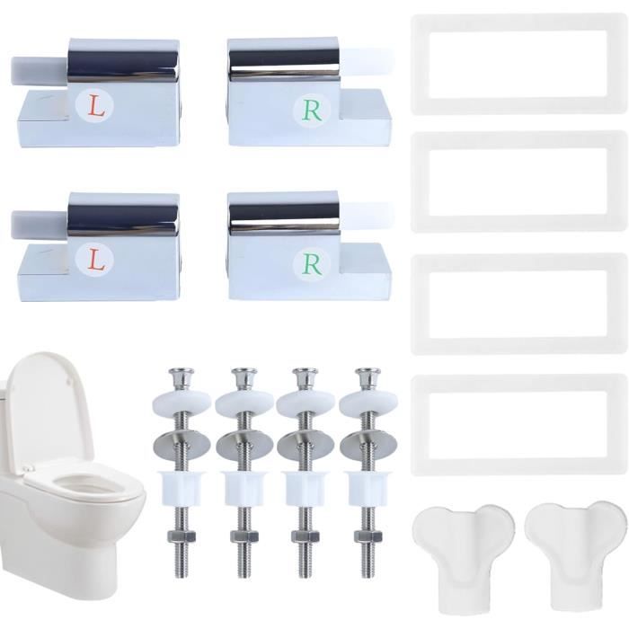 Lot De 2 Fixation Abattant Wc Universel, Charnière De Siège De Toilette ...