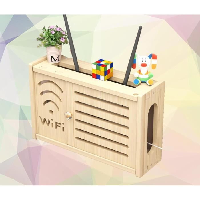 Etagere Pour Decodeur Rangement Box Internet Étagère Tv Murale Bois ...