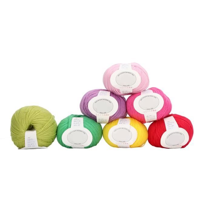 Cikonielf fil de coton au crochet 7 pièces fil au Crochet bricolage ...