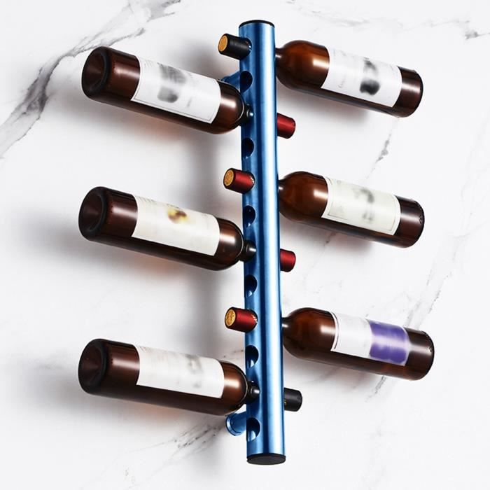 DEX casier à bouteilles de vin Casier à vin mural en acier inoxydable à ...