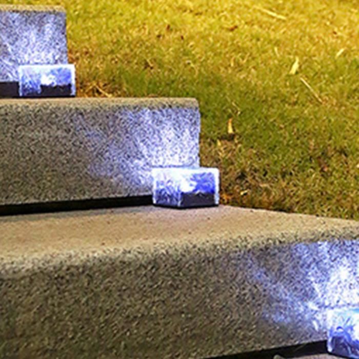 SAL LED Solar Buried Light Solar Glass Brick Light ABS LED Waterproof ...